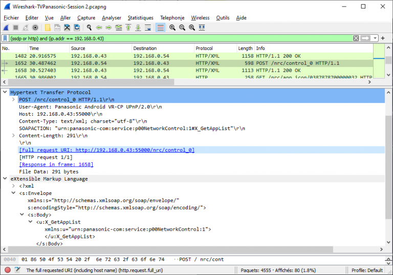 Reverse engineering from wireshark pcap - snosmartphone